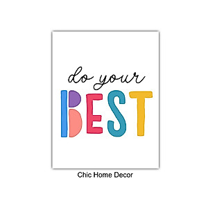 Kids Room Decor Motivational Quotes - Boys Room Decor - Girls Bedroom - Baby Nursery Decor - Inspirational Wall Art Posters - Classroom Decor - Positive Quotes Sayings - Family Wall Decor - Be Kind