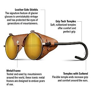 Julbo Vermont Classic Glacier Sunglasses - Spectron 3 - Brass/Brown