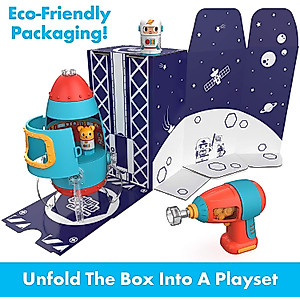Educational Insights Design & Drill Bolt Buddies Rocket Take Apart Toy with Electric Toy Drill, Preschool STEM Toy, Gift for Boys & Girls, Ages 3+