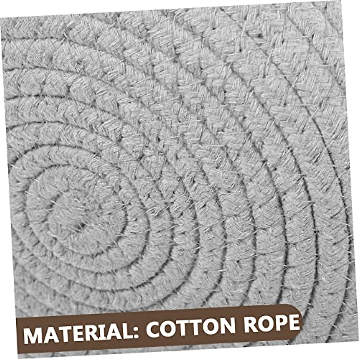 FONDOTIN Cotton Rope Storage Basket Woven Basket Baby Storage Bin Laundry Basket for Baby Cat Baskets Sundries Basket Baby Nursery Organizers Grey Storage Organizer No Lid Basket Manual