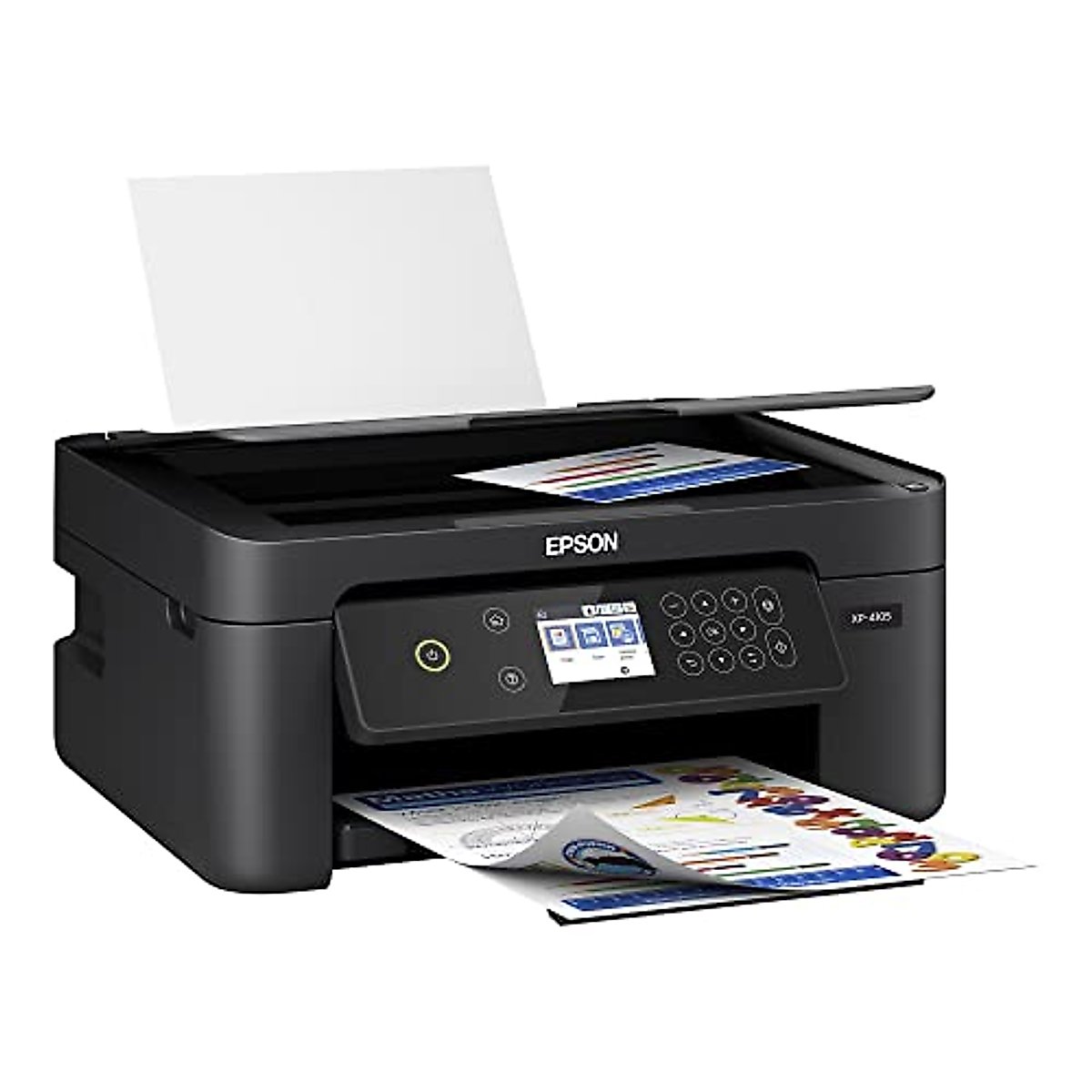 Epson Expression Home XP-4105 Wireless Small-in-One Color Inkjet Printer, White - Print Copy Scan - 2.4" Color LCD, 10 ppm, 5760 x 1440 dpi, Hi-Speed USB, Auto 2-Sided Printing, Voice Activated