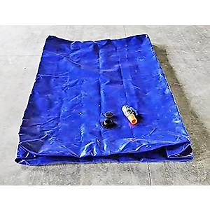 64 Gallon Water Storage Bladder Heavy Duty Truck Bed Camping Agricultural Farm Portable Large-Capacity Foldable Water Container with Shut Off Valve