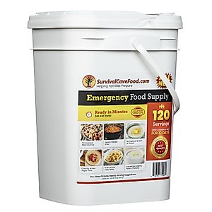 Ultimate 120-Serving Emergency Meal Kit | 25-Year Shelf Life | High-Calorie Survival Food Made in USA