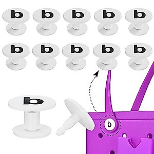Replacement Rivets for Bogg Bag, Large Beach Bag Replacement White Buttons, Standard and Oversized XL Rubber Pool Bag Repair Rivets (10pc)