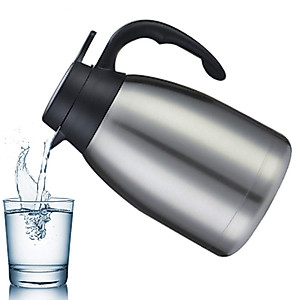 CozyKit Stainless Steel Thermal Coffee Carafe/Double Walled Vacuum Flask / 12 Hour Heat Retention / 1.5 Liter Tea, Water, and Coffee Dispenser