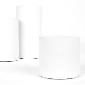 Koyal Wholesale Ceramic Tealight & Taper Candle Holders, Matte White Candle Taper Holder Set of 3