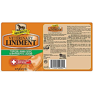 Absorbine Veterinary Liniment Liquid, Topical Relief for Muscle, Joint & Arthritis Pain, 16oz Bottle