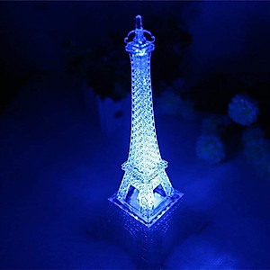 NUOBESTY 2pcs Eiffel Tower Night Lights LED Table Lamps RGB Color Changing Lamps Eiffel Tower Ornaments for Living Room Bedroom Nursery Room 136cm
