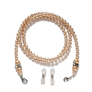 Tiwnefua Eye Glasses String Holder Premium Beaded Eyeglass Holders Around Neck Eyeglass Chain Cord for Women, Style C, Standard