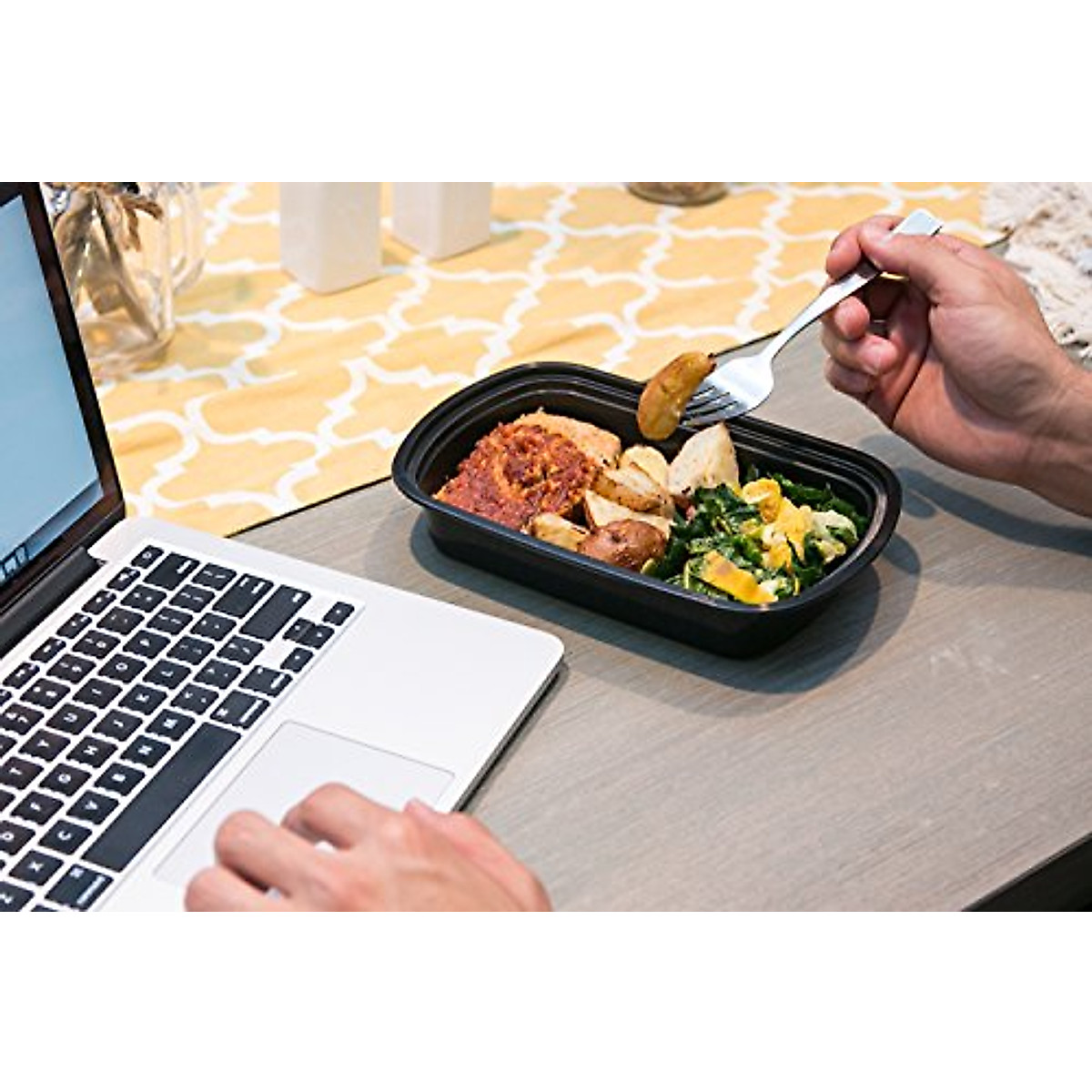 Fitpacker Meal Prep Containers - 28oz Portion Control Lunch Bento Box - Reusable Microwaveable (16 Pack - Version 2)