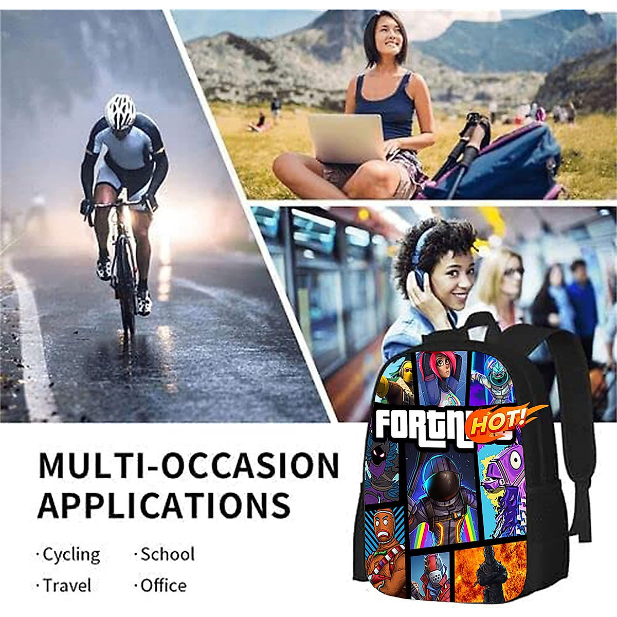 Vlnfdts Kids Backpack Cartoon Anime School Bag Cute Large Capacity Travel Bag Student Bookbag for Boys Girls Teenager