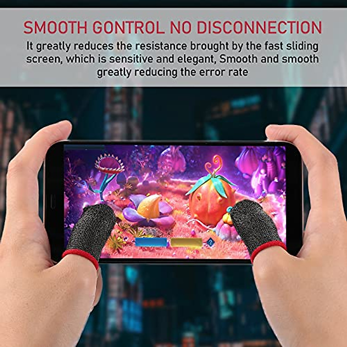 SATINIOR 60 Pieces Gaming Finger Sleeves Mobile Game Controllers Silver Fiber Finger Sleeve Breathable Anti-Sweat Seamless Touchscreen Finger Thumb Sleeve Smooth Finger Protector for Phone Tablet