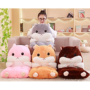 YILANLAN Cute Hamster Chair Cushion Floor Cushion Cartoon Animal Cushion car Cushion Office Cushion (45cm*45cm*40cm, Orange)