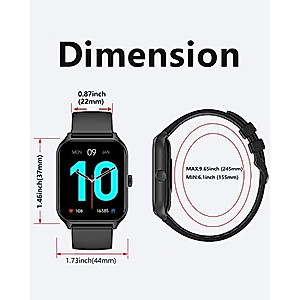 Smart Watch, 1.96-Inch HD Touch Screen Smartwatch with Text and Call, Heart Rate, Blood Oxygen, and Activity Trackers - Compatible with iPhone and Android, IP68 Waterproof, for Men and Women (Pink)