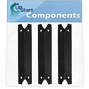 3-Pack BBQ Grill Heat Shield Plate Tent Replacement Parts for Brinkmann Grand Gourmet 6345 (810-6345-0) - Compatible Barbeque Porcelain Steel Flame Tamer, Flavorizer Bar, Burner Cover 17 3/4"