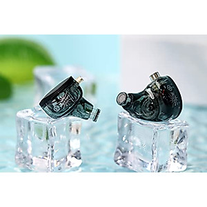 Linsoul Kiwi Ears Dolce 10mm LDP Dynamic Driver in-Ear Monitor, HiFi IEM with 3D Printed Resin Shell, Detachable 2 Pin OCC Cable for Audiophile Musician DJ