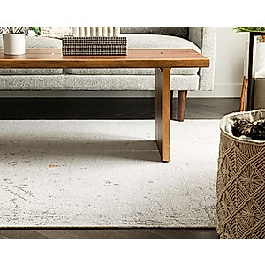 Well Woven Nepi Grey Abstract Distressed Area Rug (5'3" x 7'3")