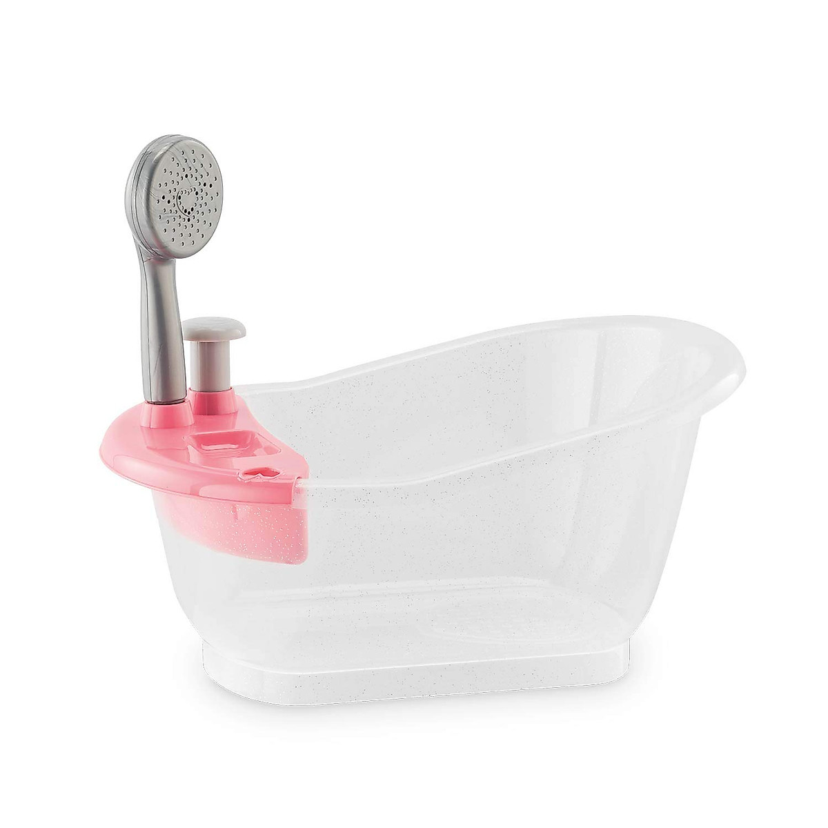 Corolle Baby Doll Bathtub with Shower - Bath Play Set for 12" & 14" Dolls, Pink