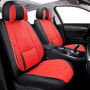 NS YOLO Full Coverage Faux Leather Car Seat Covers Universal Fit for Cars,SUVs and Pick-up Trucks with Waterproof Leatherette in Auto Interior Accessories