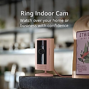 Ring Indoor Cam (newest model) — Home or business security in 1080p HD video, Blush