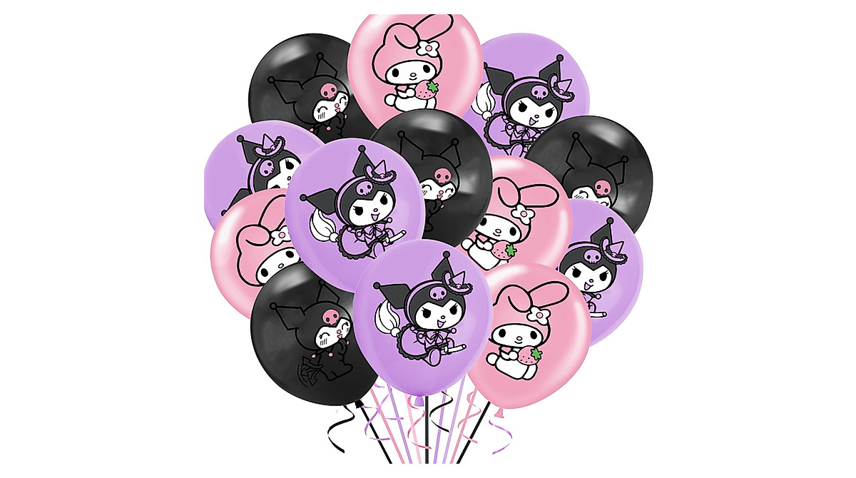18pcs Cute Anime Balloons for Themed Party Decorations