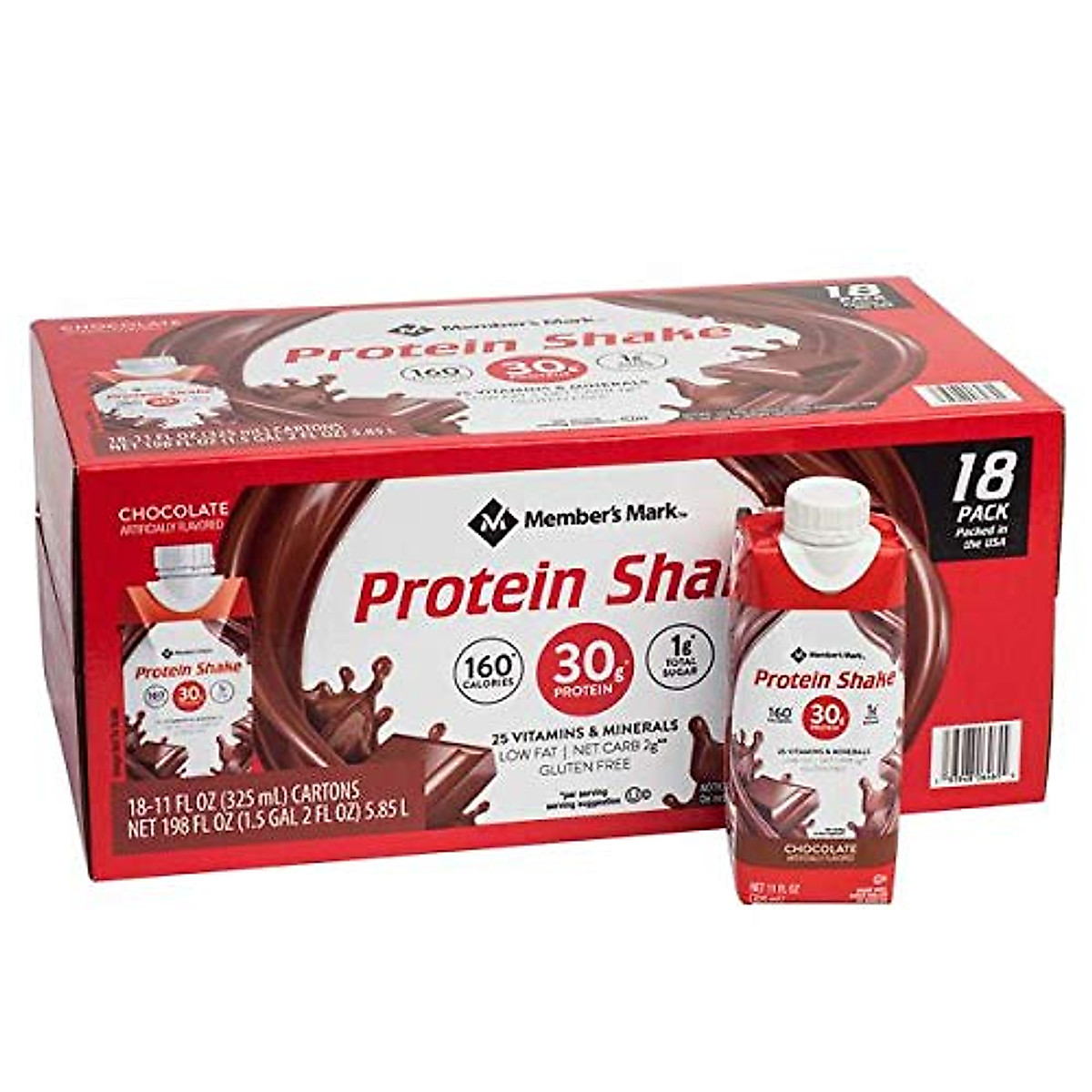 Member's Mark Chocolate Protein Shake (18 X 11 Fl Ounce )Total Net Wt (198 Fl Ounce ),