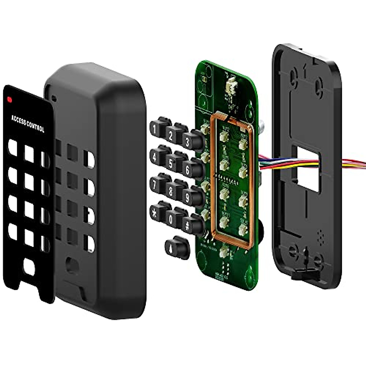 UHPPOTE 125KHz RFID Standalone Door Access Control Keypad Support 1000 Card Users + 10pcs Keyfobs