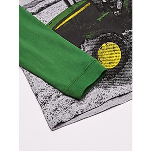John Deere boys Long Sleeve Raglan Tee T Shirt, Green, 6-7 Years US