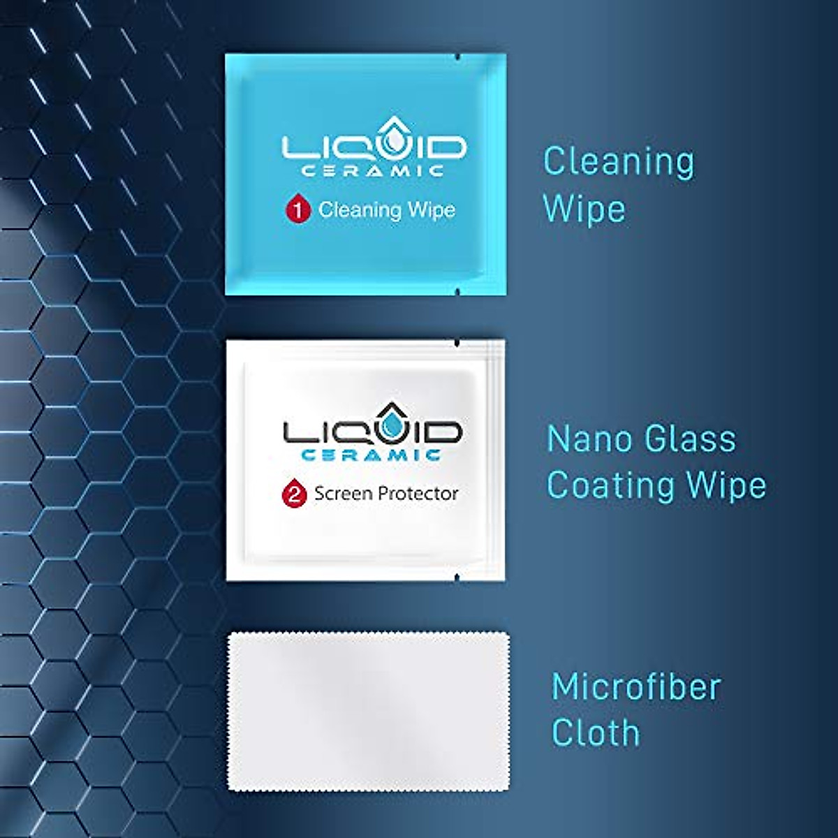 LIQUID CERAMIC Glass Screen Protector Wipe On Scratch and Shatter Resistant Nano Protection for All Phones Tablets Smart Watches - Universal