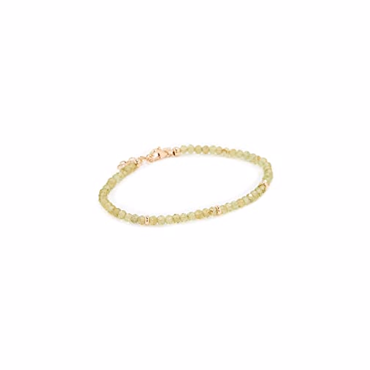 EF Collection Women's 14k Gold Peridot Birthstone Bracelet, 14k Yellow Gold, One Size