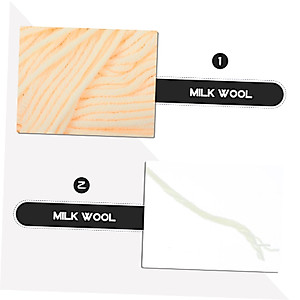 IMIKEYA 50g Milk Cotton Yarn Skeins, Cotton Chunky Hand- Woven Crochet Knitting Wool Yarn Warm Yarn for DIY Adults and KidsCrocheting Sweaters Hats Scarves (Beige Yellow)