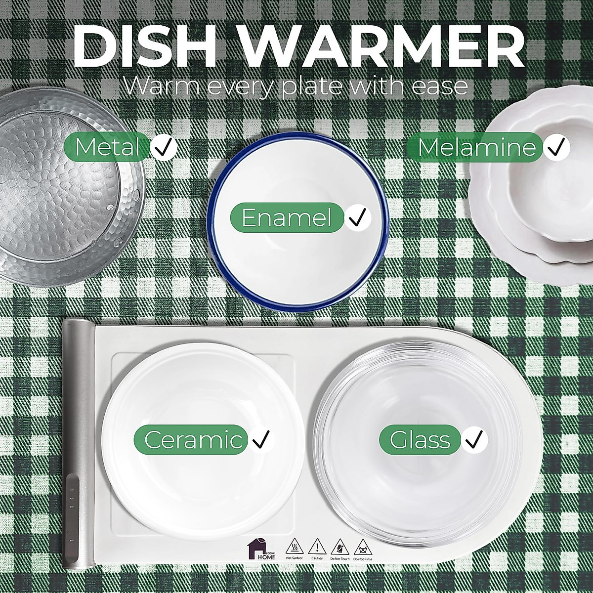 EconoHome Premium Silicone Food Warmer for Parties, Buffet, Holidays - Roll Up Electric Powered Food Warming Tray to Keep Your Food Warm - 3 Heat Levels, Large Surface Area