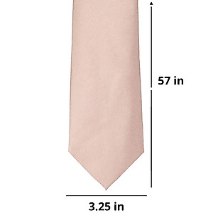 tiemart Solid Color Necktie (Blush Pink)