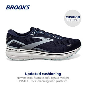 Brooks Women's Ghost 15 Neutral Running Shoe - Peacoat/Pearl/Salt Air - 8.5 Wide