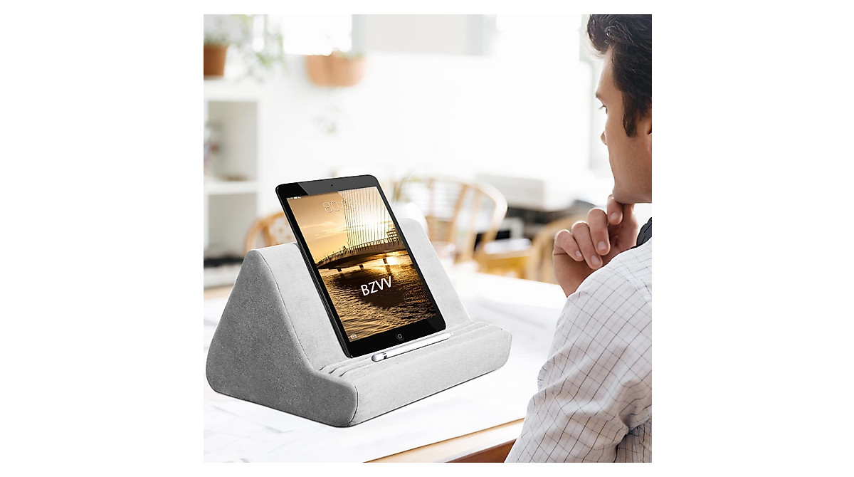 Comfortable Tablet Stand & Cushion Holder for Easy Viewing