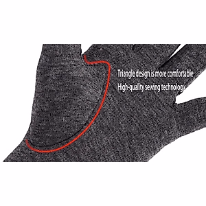 Tomily Womens Touch Screen Phone Fleece Windproof Gloves Winter Warm Wear (Gray)