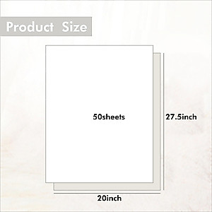 Bobobag 50 Sheets 20''X28'' Full Size White Tissue Paper Bulk for Gift Bags Gift Wrapping Weddings Birthday Showers Arts Craft Party Decoration