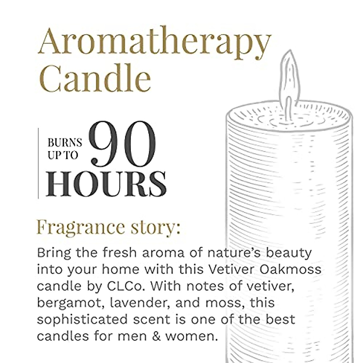 CLCo. by Candle-Lite Company Vetiver Oakmoss Single-Wick Scented Jar Candle, 14 oz, White