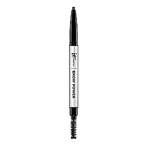 IT Cosmetics Brow Power, Universal Taupe - Universal Eyebrow Pencil - Mimics the Look of Real Hair - Budge-Proof Formula - With Biotin, Saw Palmetto & Antioxidants - 0.0056 oz