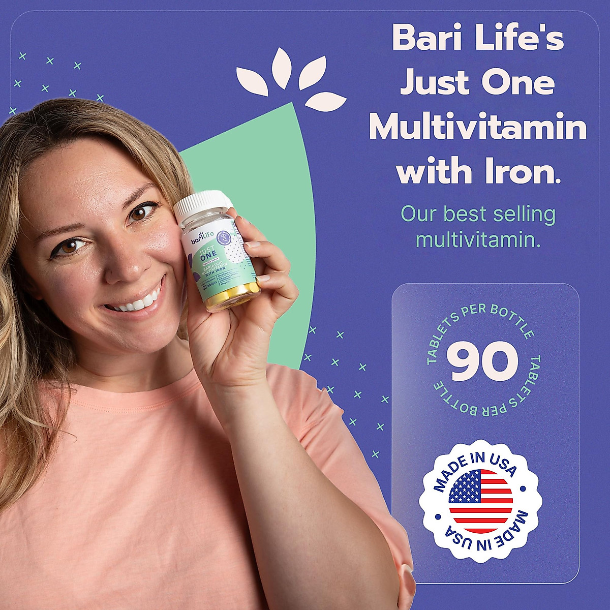 Just One - Once Daily Bariatric Multivitamin with Iron (90)
