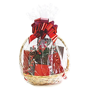 Morepack Large Cellophane Bags for Gift basket 30x30 Inches Clear Basket Bags 20 Pieces