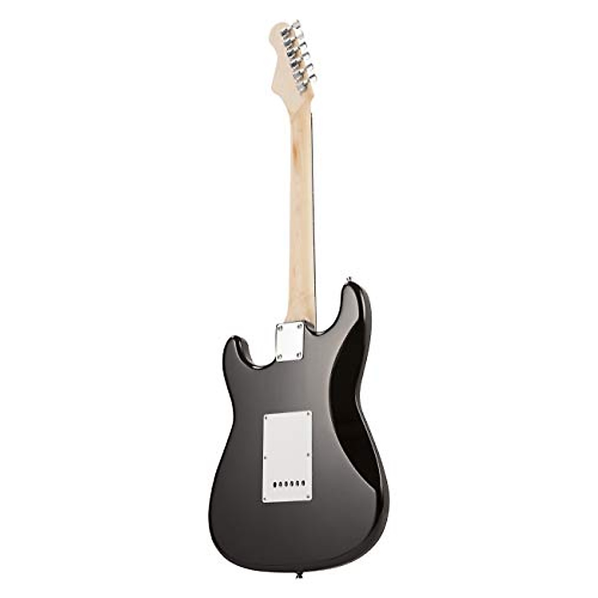 RockJam RJEG02 6 String Electric Guitar Beginner Kit with 10-Watt Amp, Gig Bag & Accessories-Black, Right, (RJEG02-SK-BK)