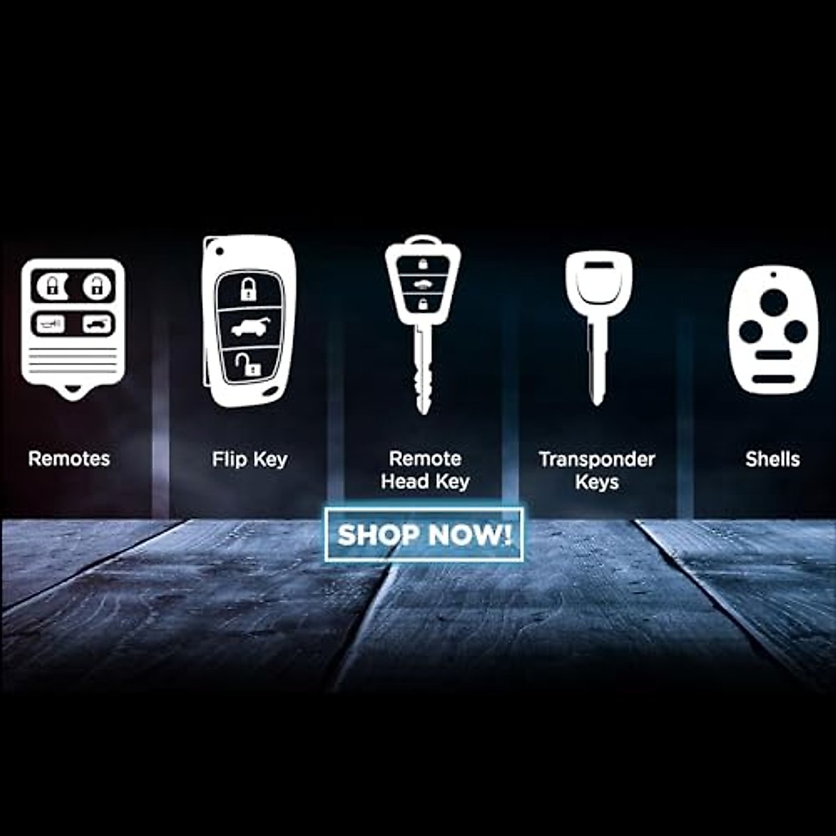 KeylessOption Just The Case Keyless Entry Remote Head Key Combo Fob Shell
