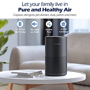 Air Purifiers for Bedroom Home, H13 True HEPA Air Filter, 20db Quiet Air Purifier for Dust Smoke Pollen Dander Pet Odor, Small Air Cleaner for Office Living Room, Ozone Free, 215 ft² Coverage