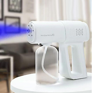 Electrostatic Sprayer, Barber Alcohol Spray Gun, Multipurpose Portable Rechargeable Handheld Pump Sprayer with Blue Light, Sanitizer Spray for Touchless Sanitization