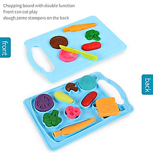YiQis Kitchen Creatiocns Super Chef Suite Playset,Playdough Sets for Kids Ages 2-4,Preschool Cooking Play Food Toy 40 Accessories & Tools,5 Cans 2 oz Compound Dough Colors Sets for Kids 4-8