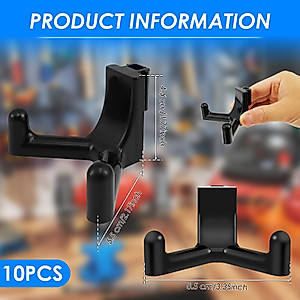 XYDHQS 10Pcs Shed Tool Hook, Utility Hooks for Garage, Shed Tool Hook Compatible with 60118/60127/60138, Shed Tool Organizer Hooks for Shovel Rake Scissors (10Pcs)