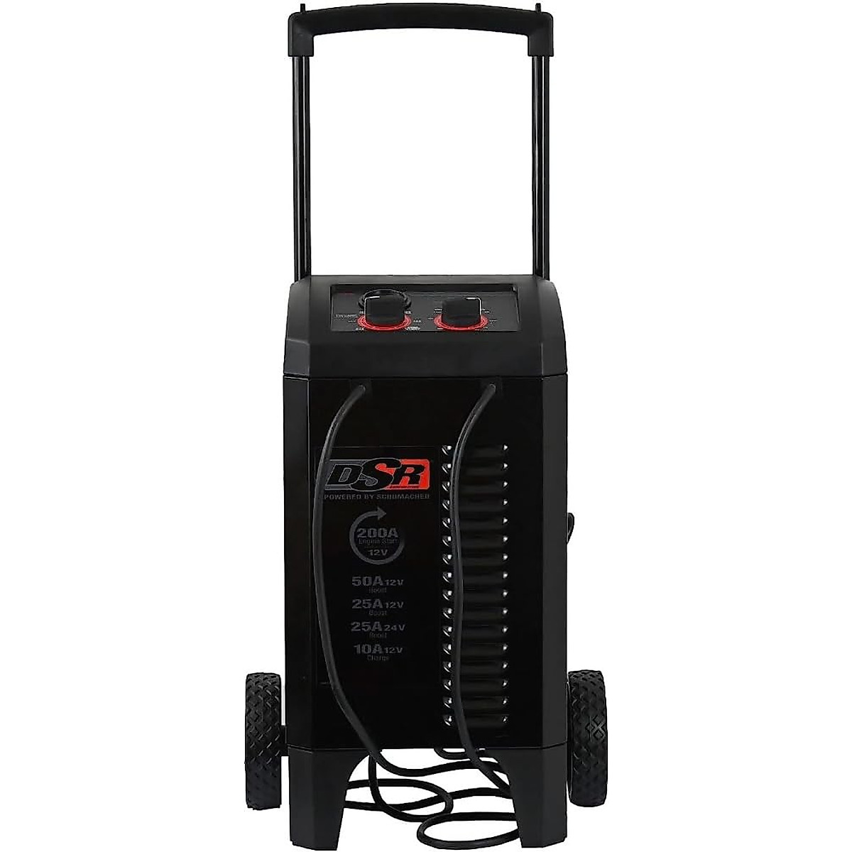 Schumacher Electric DSR140 12/24V Manual Wheel Charger, Car Battery Charger + Jump Starter - 12v + 24v Battery Charger - 200/50/25/10 Amp - Heavy Duty, Professional Grade Engine Starter