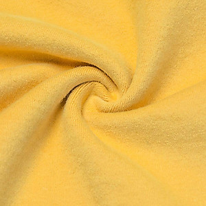 JWWN Toddler Boys Girls Thermal Underwear Long Sleeve T-shirt Leggings 2Pcs Kids Winter Base Layer Set, (Yellow,6Years)