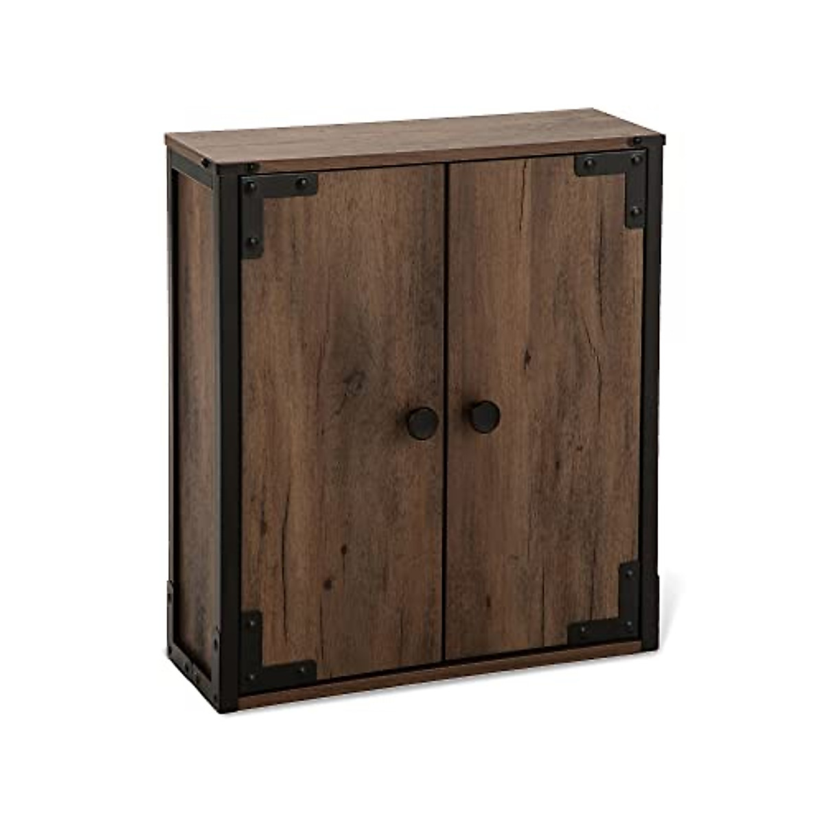 Landia Home Wall Mounted Bathroom Cabinet for Storage, Industrial Themed with a Steel Frame and Adjustable Shelf